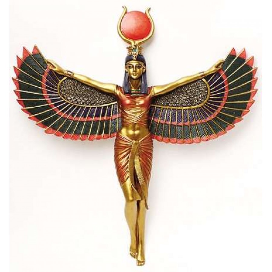 Winged Isis Egyptian Goddess Plaque Winged Isis Egyptian Goddess Plaque