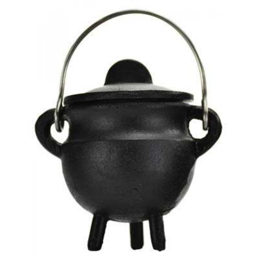 Plain Cast Iron Mini Cauldron with Lid Plain Cast Iron Mini Cauldron with Lid
